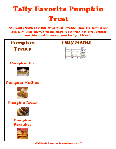 Thanksgiving Math Activities: Graphing and Tallying Charts