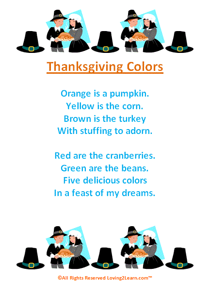 Thanksgiving Poems for Kids: Great Poems & Learn Along Videos