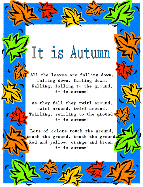 Fall Rhymes & Songs: "It is Autumn" and Sing Along Learning Video