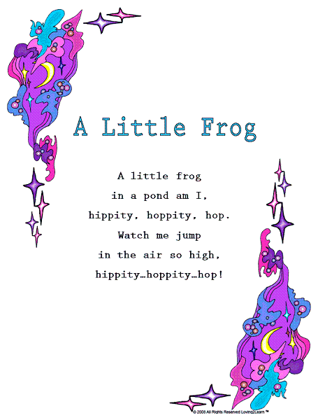 Kids Rhymes & Songs: "A Little Frog" with a Learn Along Video